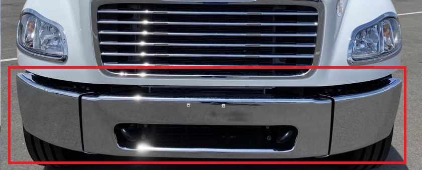Freightliner M2 2018 up Chrome Complete Bumper Metal – newtruckworlds